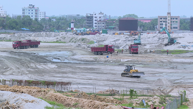 দৃশ্যমান দেশের প্রথম পাতাল মেট্রোর ডিপো এলাকা